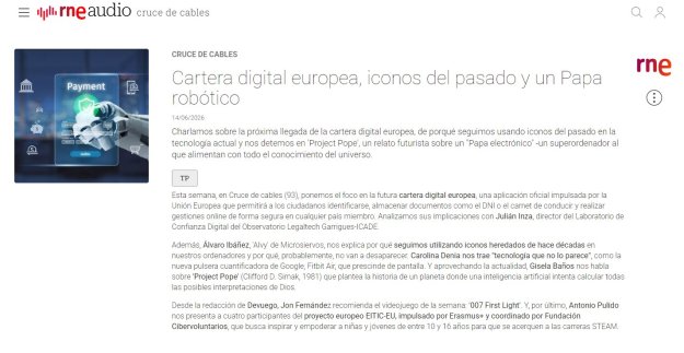 La Cartera de identidad Digital Europea en el programa de radio «Cruce ...